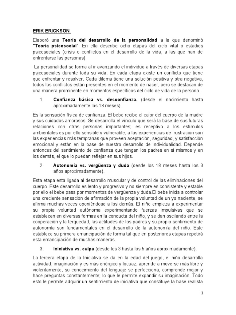Erik Erickson | PDF | Adultos | Aprendizaje