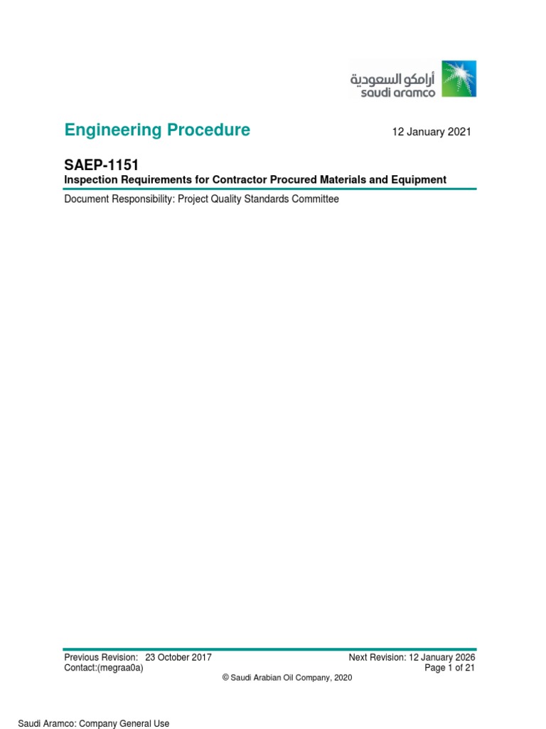 Saep 1151 | PDF | Specification (Technical Standard) | Project Management