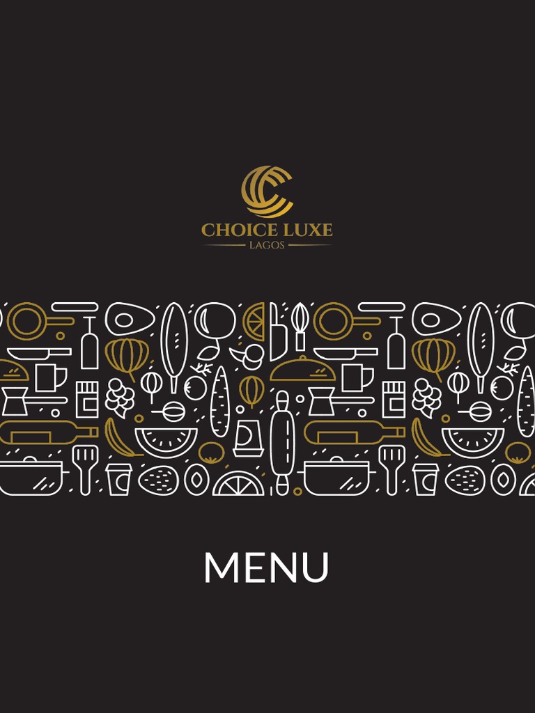 Choice Luxe Bistro Menu Overview | PDF | Hamburgers | Sausage