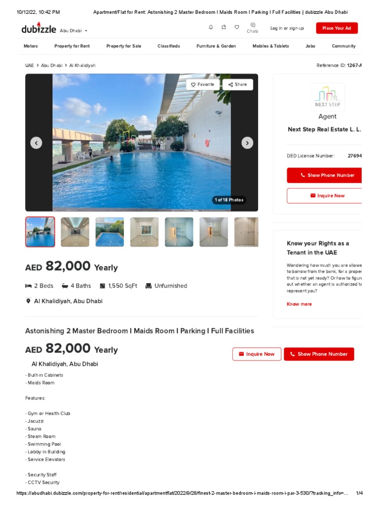 Apartment - Flat For Rent - Dubizzle Abu Dhabi | PDF | Apartment | Bedroom