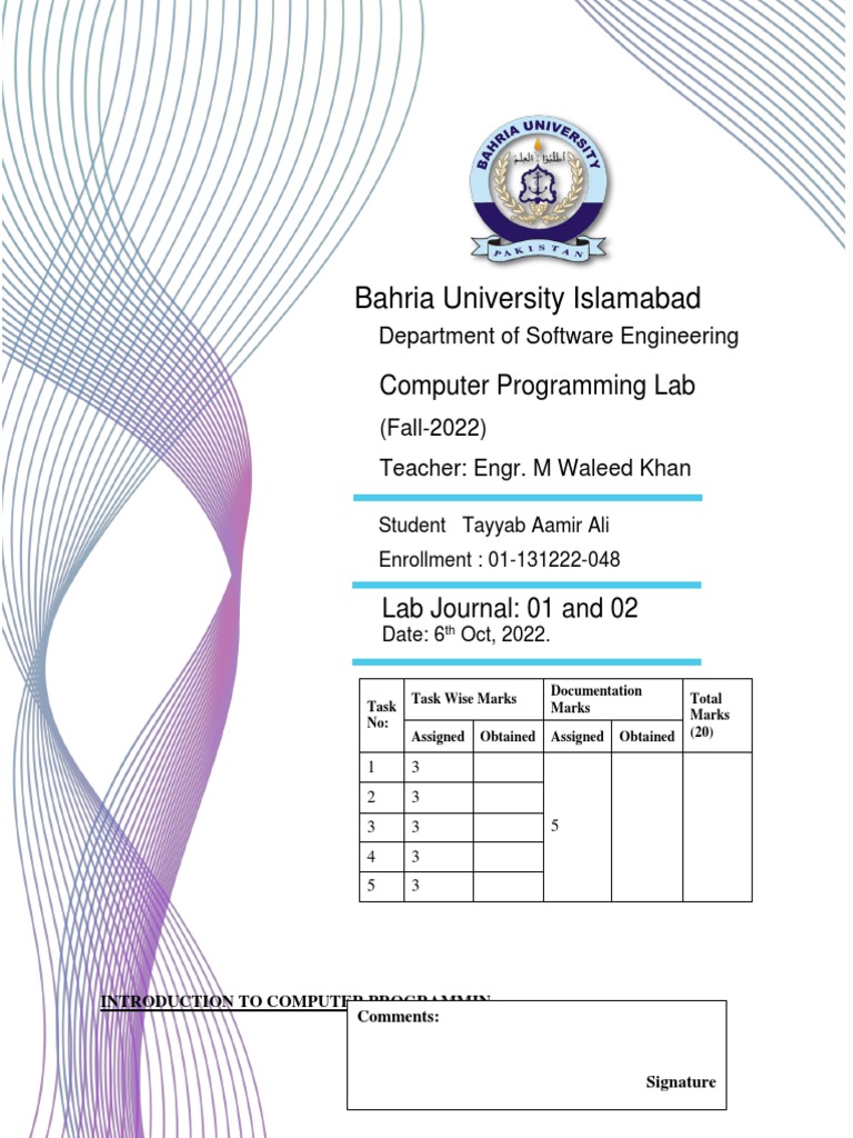 Cp Lab 1 And 2 Pdf Namespace Computer Programming 