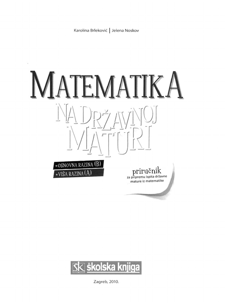 Pripreme Za Drzavnu Maturu-Matematika | PDF