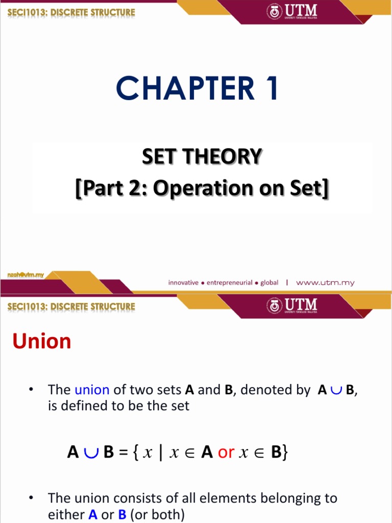 Stud - CH01P2 Set Theory (Operation On Set) - 2021 (s2) | PDF | Set ...