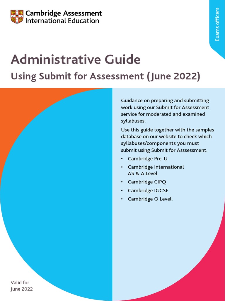 Submit For Assessment Administrative Guide | PDF | Computer File ...