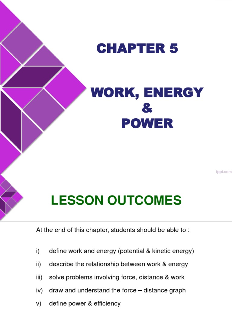 Chapter 5 - Work, Energy Power | PDF | Potential Energy | Force