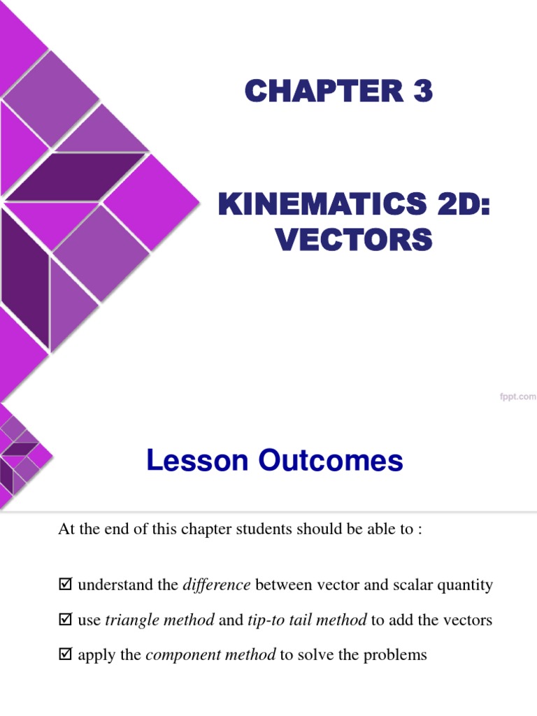 Chapter 3 Kinematics 2d Vector Pdf Euclidean Vector Euclidean Geometry