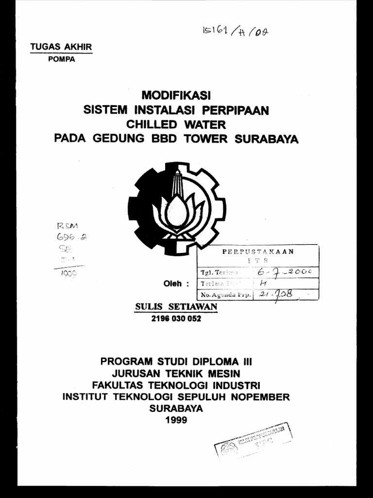 Pipa Chiller Di Gedung BBD Tower | PDF