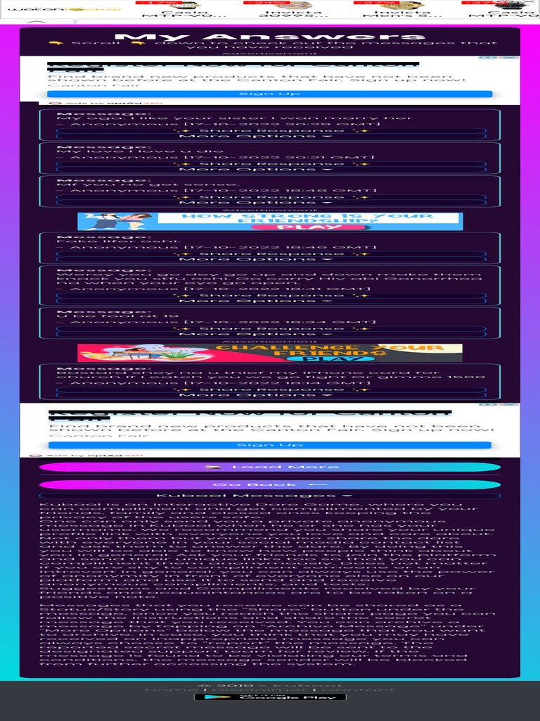 My Messages - Kubool | Download Free PDF | Anonymity | Communication