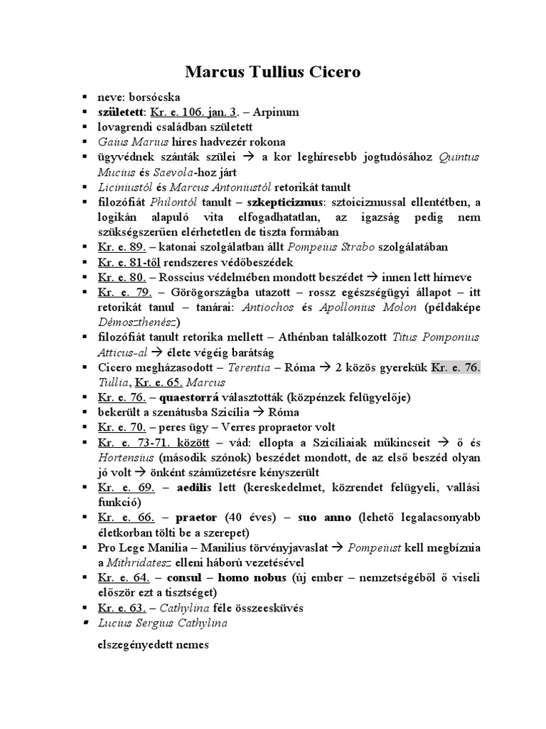Marcus Tullius Cicero | PDF