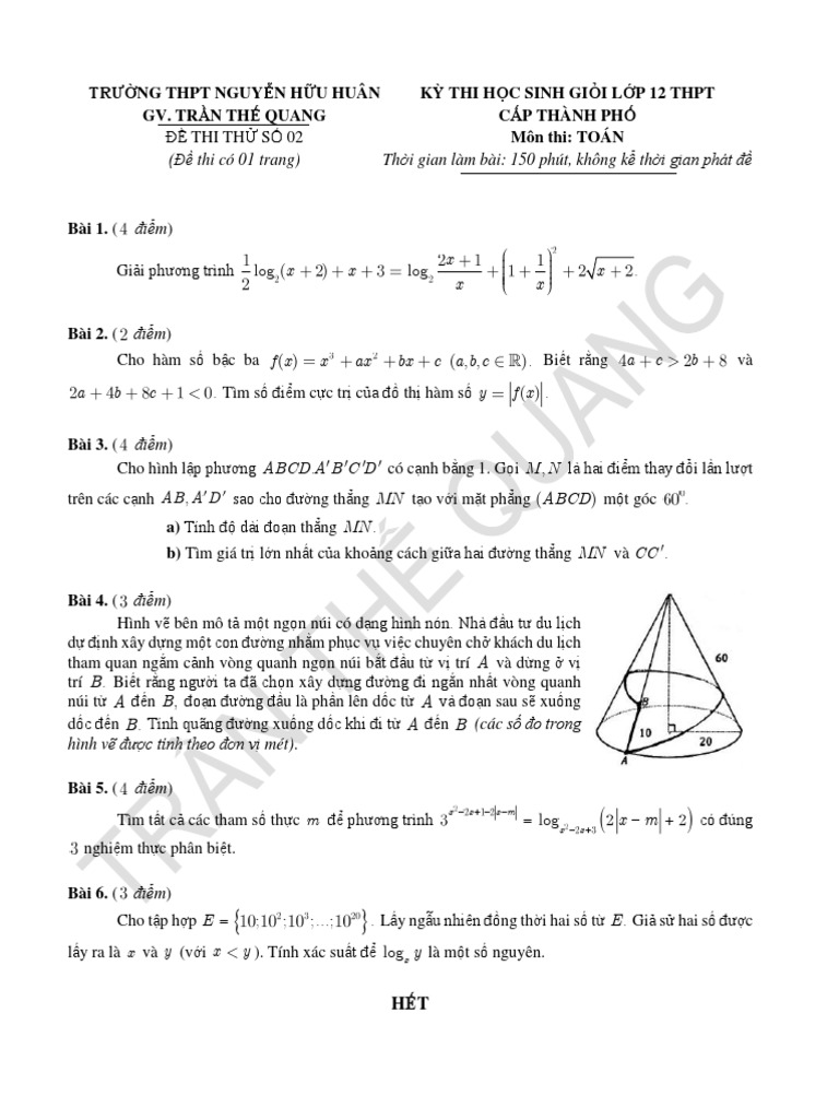 De Luyen Thi HSG 12 - de So 2 | PDF