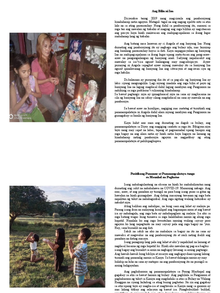 Ang Bilin Ni Ina | PDF