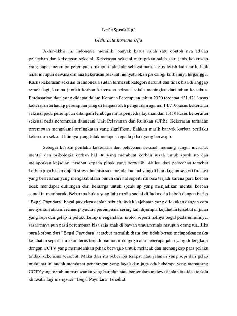 14 Let S Speak Up Dita Roviana Ulfa Pdf