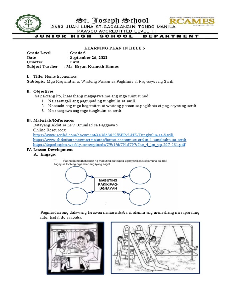 Learning Plan Grade 5 (WEEK 5) | PDF