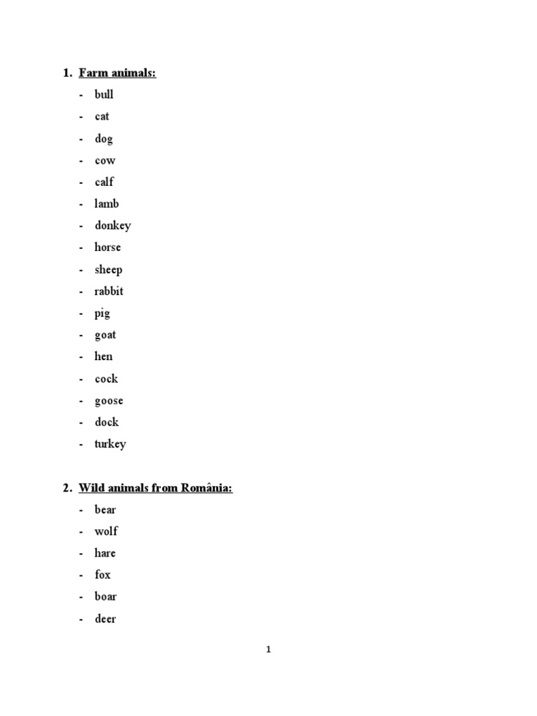 Proiect Animale | PDF