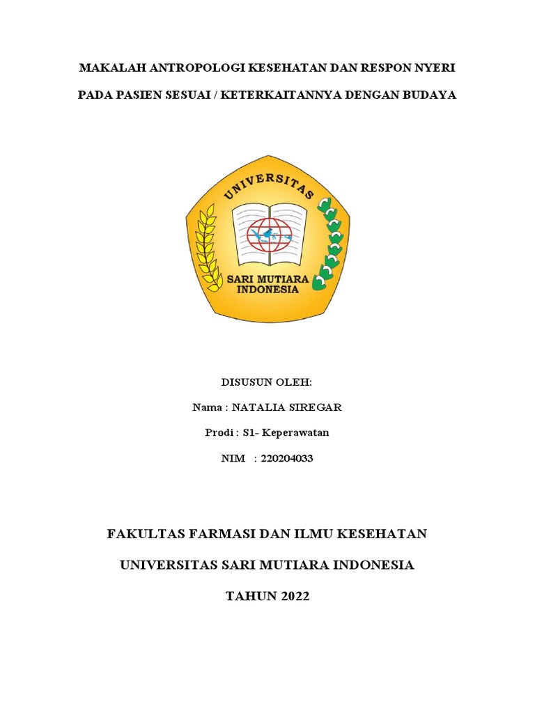 Antropologi Kesehatan dan Respon Nyeri | PDF | Pengembangan Diri ...