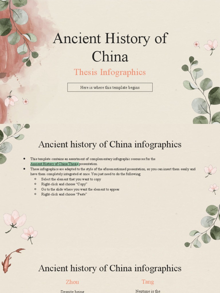 Ancient History of China Thesis Infographics by Slidesgo | PDF ...