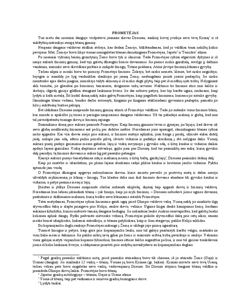 Graiku Mitu Tekstai | PDF