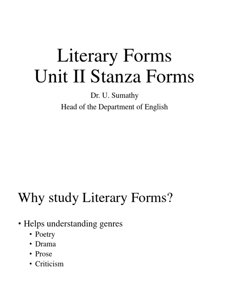 Types of Stanza | PDF | Poetry | Modernism