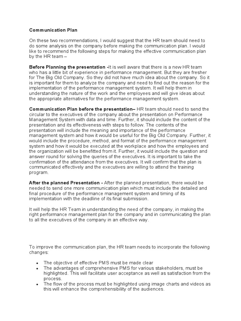 Communication Plan | Download Free PDF | Change Management | Communication