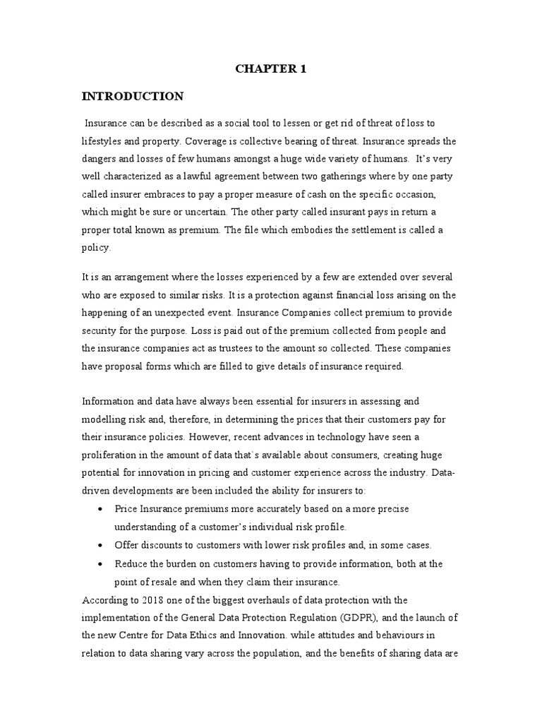 CHAPTER 1 Introduction | PDF | Insurance | Risk