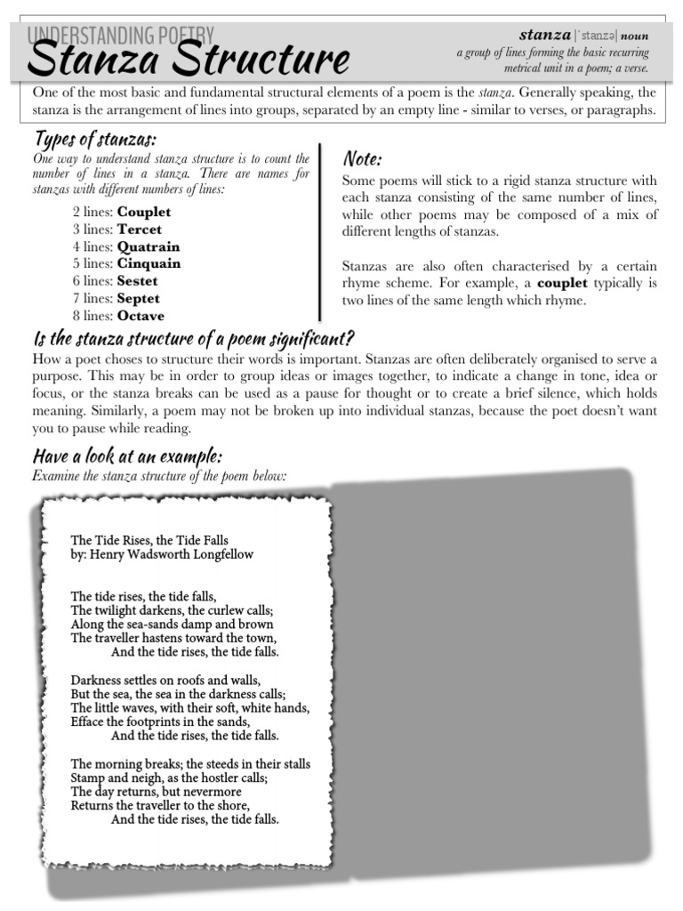 Types of Stanza | PDF | Poetry | Poetic Form