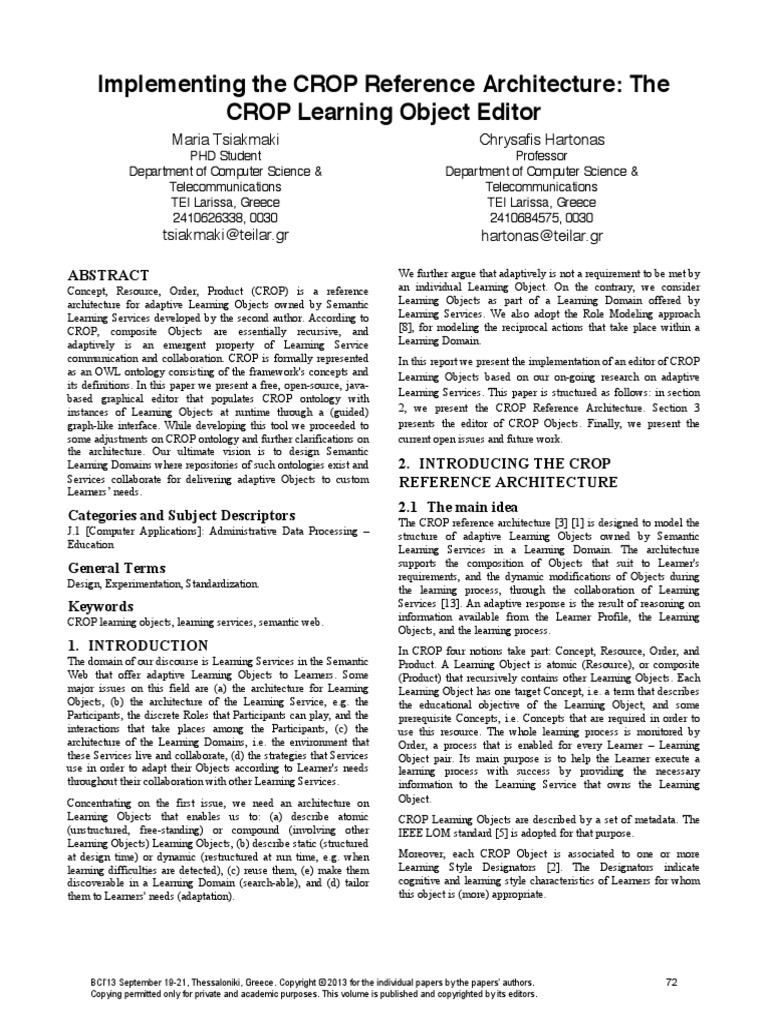 p72 Tsiakmaki | PDF | Learning | Object (Computer Science)