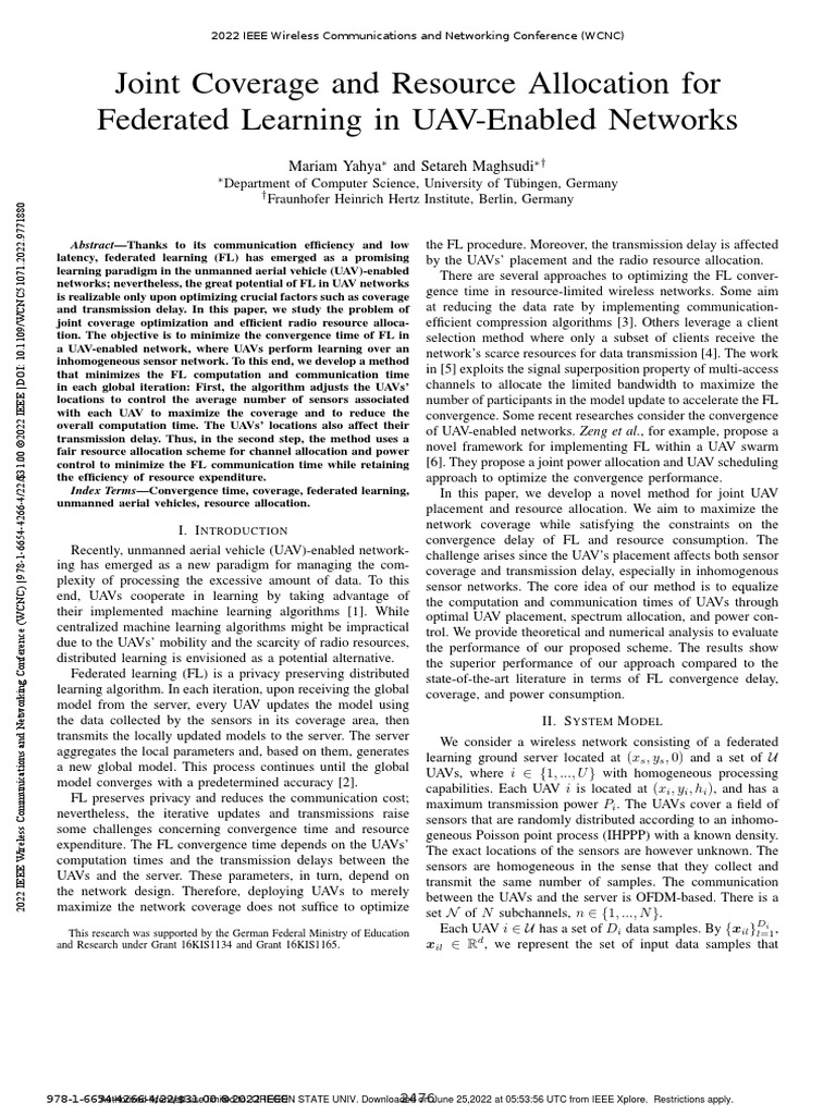 Yahya 2021 Uav FL Allocation | PDF | Unmanned Aerial Vehicle | Computer ...