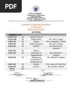 Grade5 - Class Program 2023 2024 | PDF | Philippines