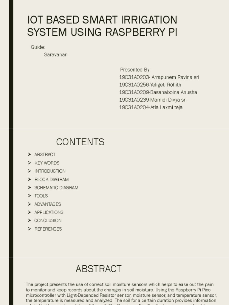 Iot Based Smart | PDF | Internet Of Things | Irrigation