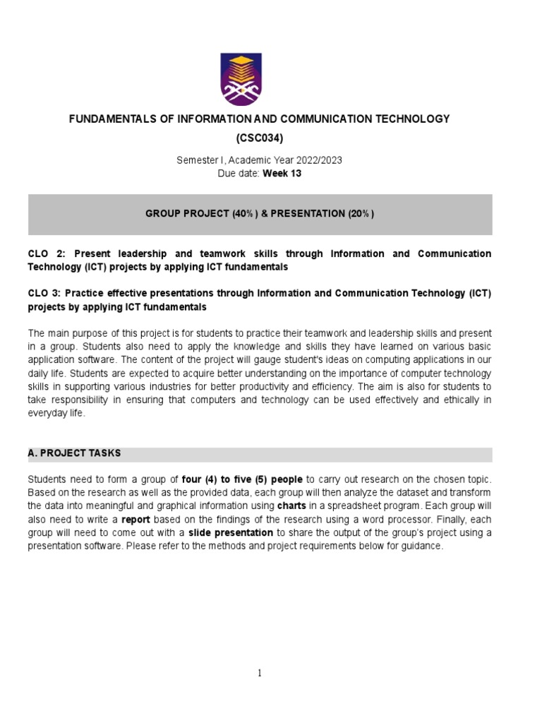 CSC034 - Group Project - Aug - Dec2022 | PDF | Educational Technology ...