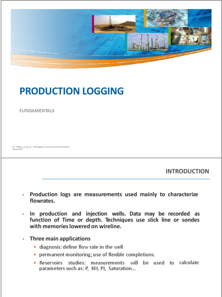 Production Logging Fundamentals 1667457005 | PDF | Flow Measurement | Laminar Flow