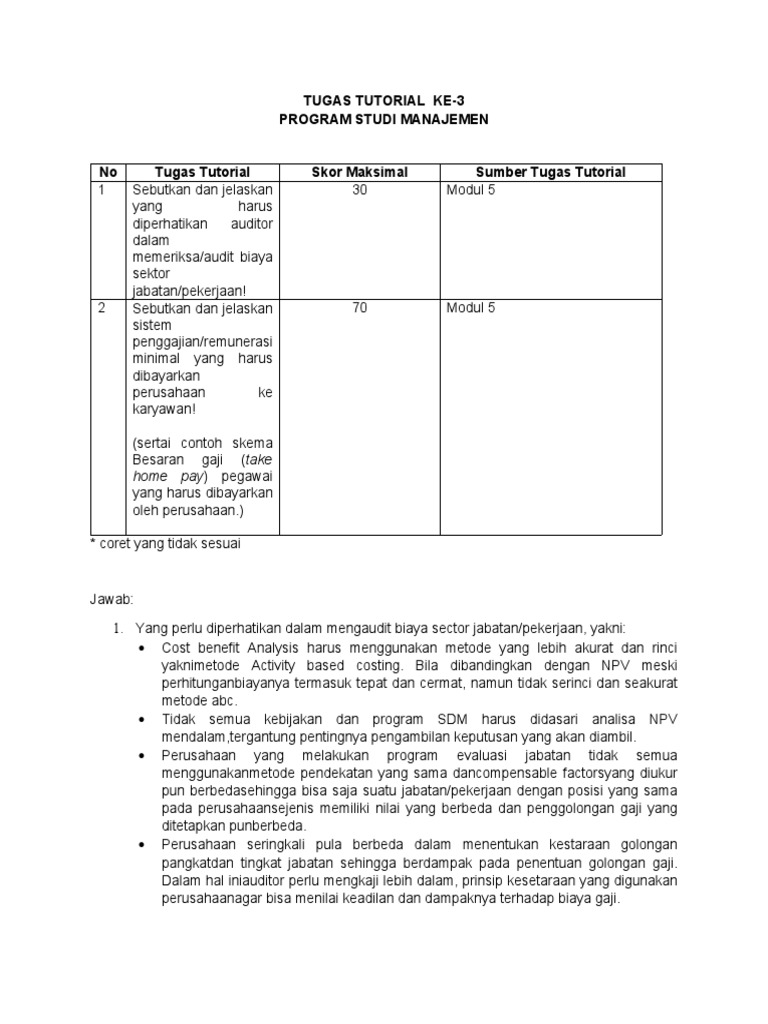 TUGAS 3 Audit SDM 20201 | PDF