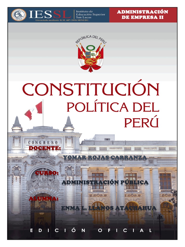Derechos De Las Personas Según Constitución Política Del Perú 1993 Pdf