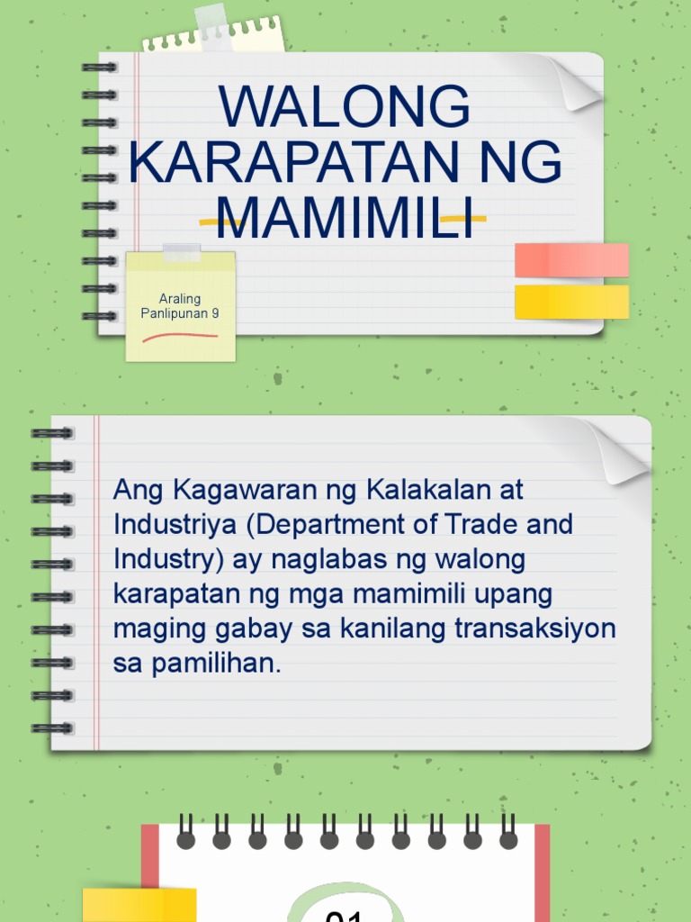 AP9 (Braille) Walong Karapatan NG Mamimili (3RD REPORTER) | PDF