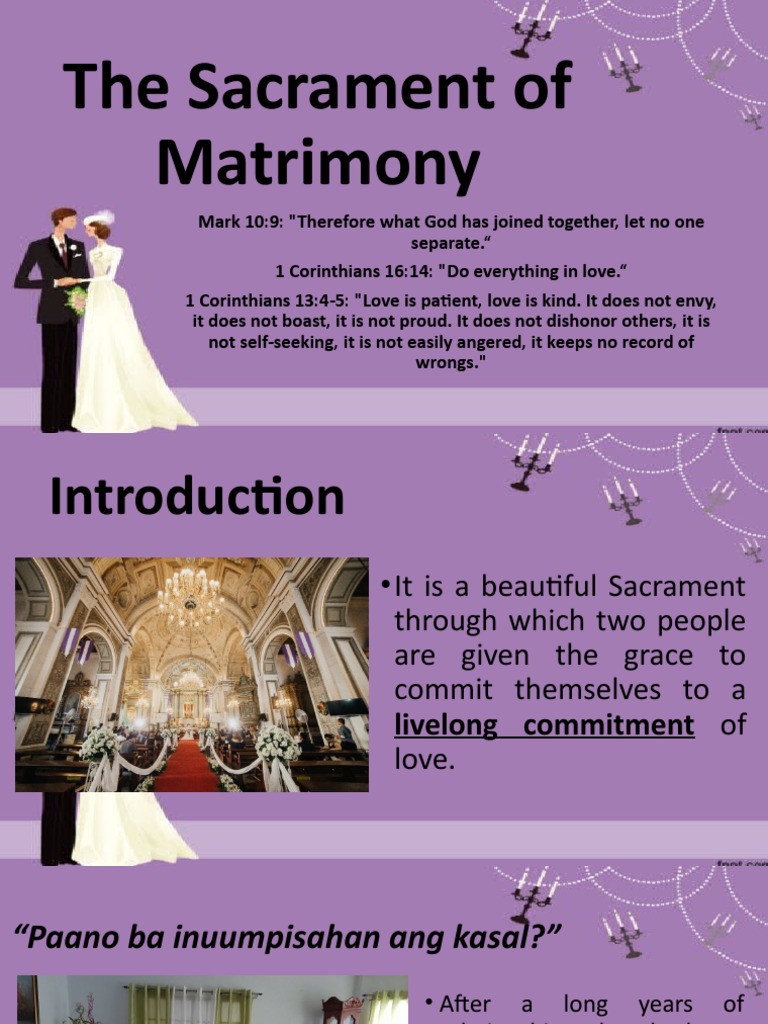 The Sacrament of Matrimony | PDF | Marriage | Sacraments