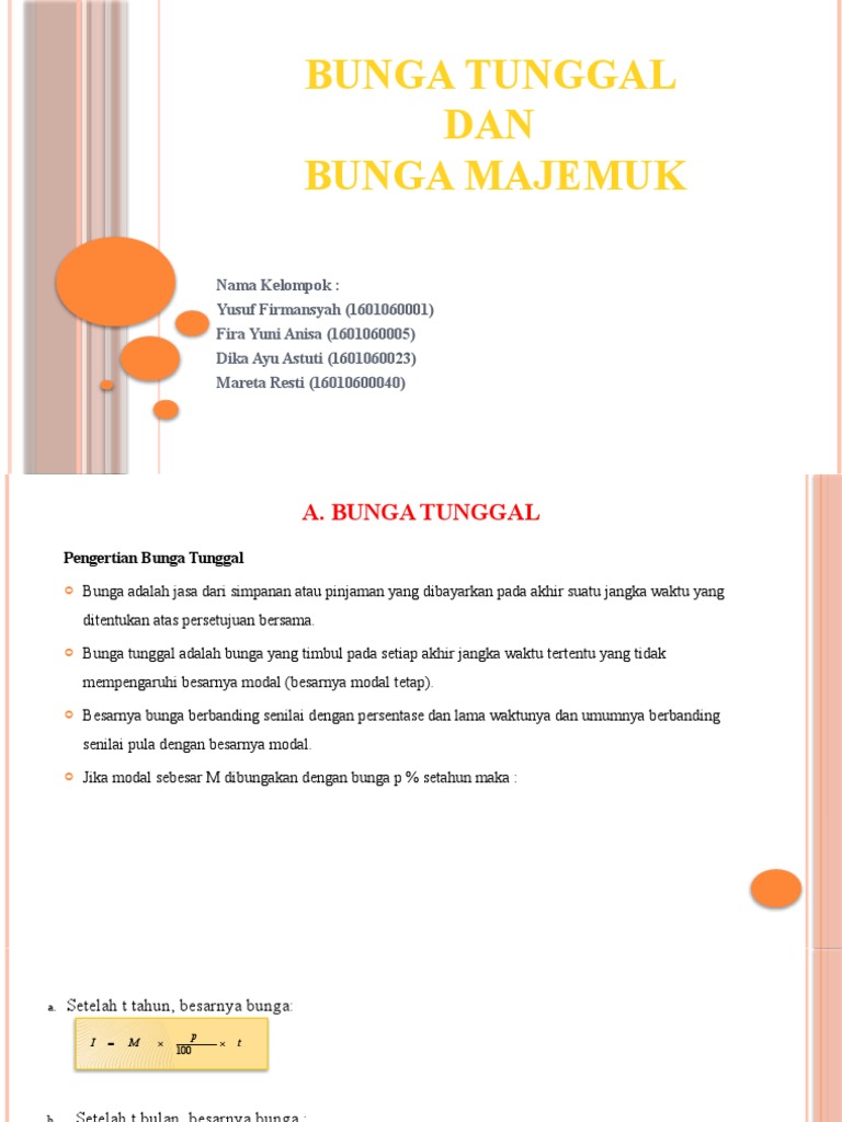 Bunga Tunggal Dan Bunga Majemuk | PDF