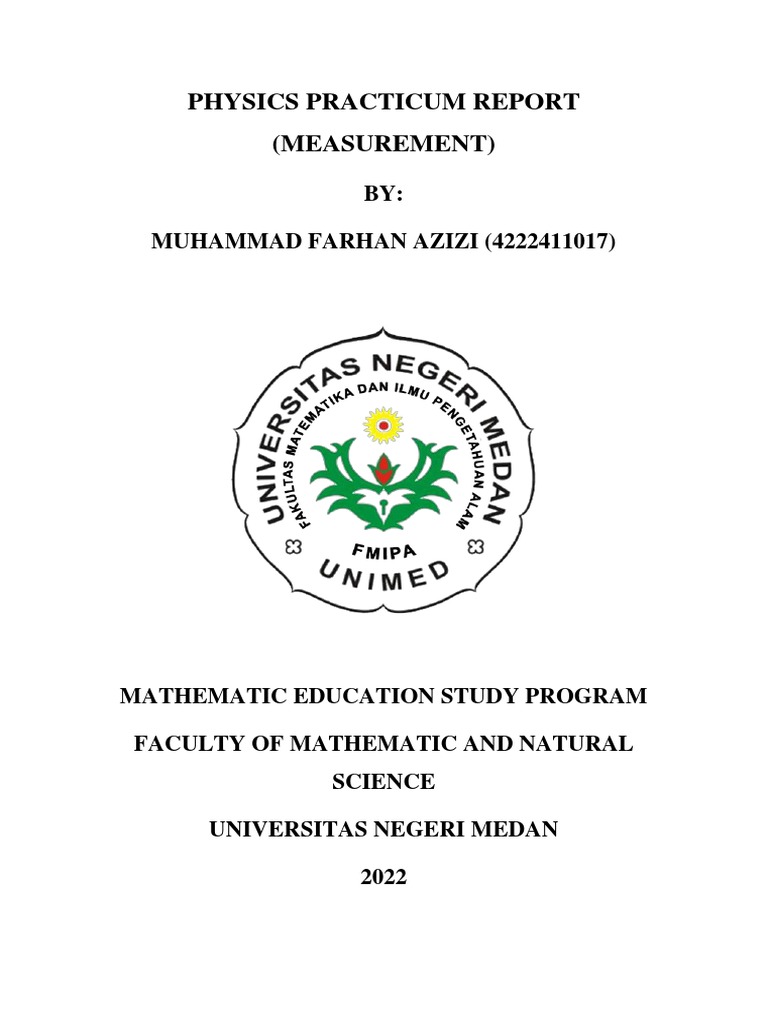 PHYSICS PRACTICUM REPORT - Muhammad Farhan Azizi | PDF | Weighing Scale ...