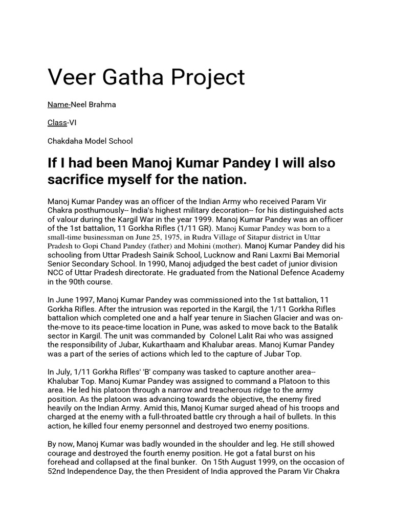 Veer Gatha Projec1 | PDF | Military | Warfare