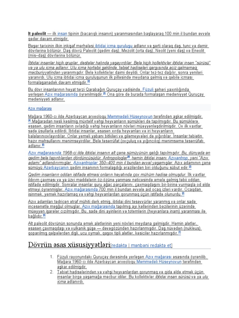 Alt Paleolit | PDF