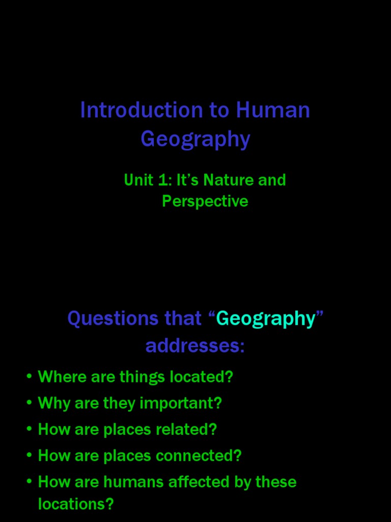 Unit - 1 - AP Ch. 1 3 | PDF | Geography | Climate