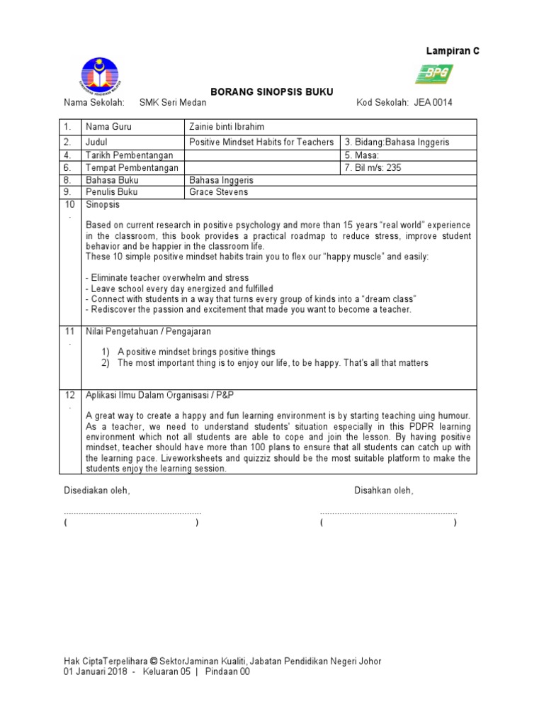 Book 3 (Positive Mindset Habits For Teachers) | PDF | Psychological ...