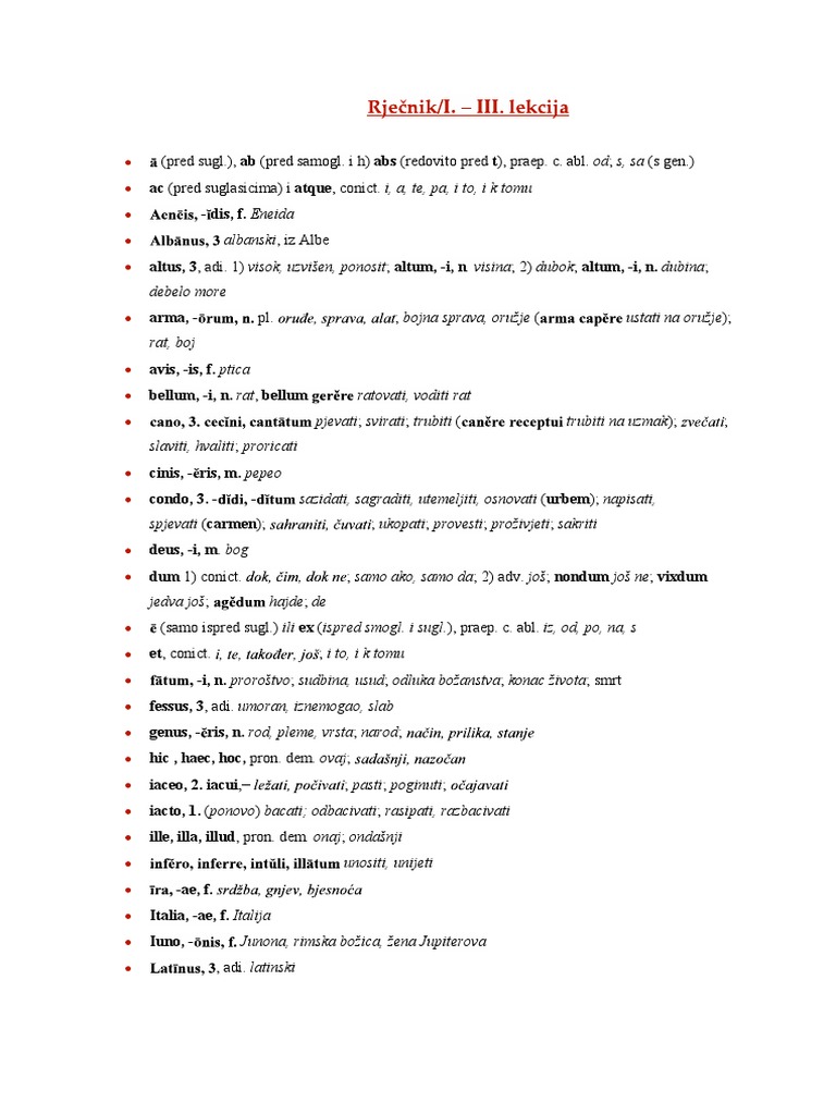 Rjecnik Lat - 1 8 | PDF