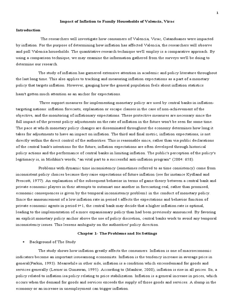 Impact of Inflation Research Institutional | PDF | Cost Of Living ...