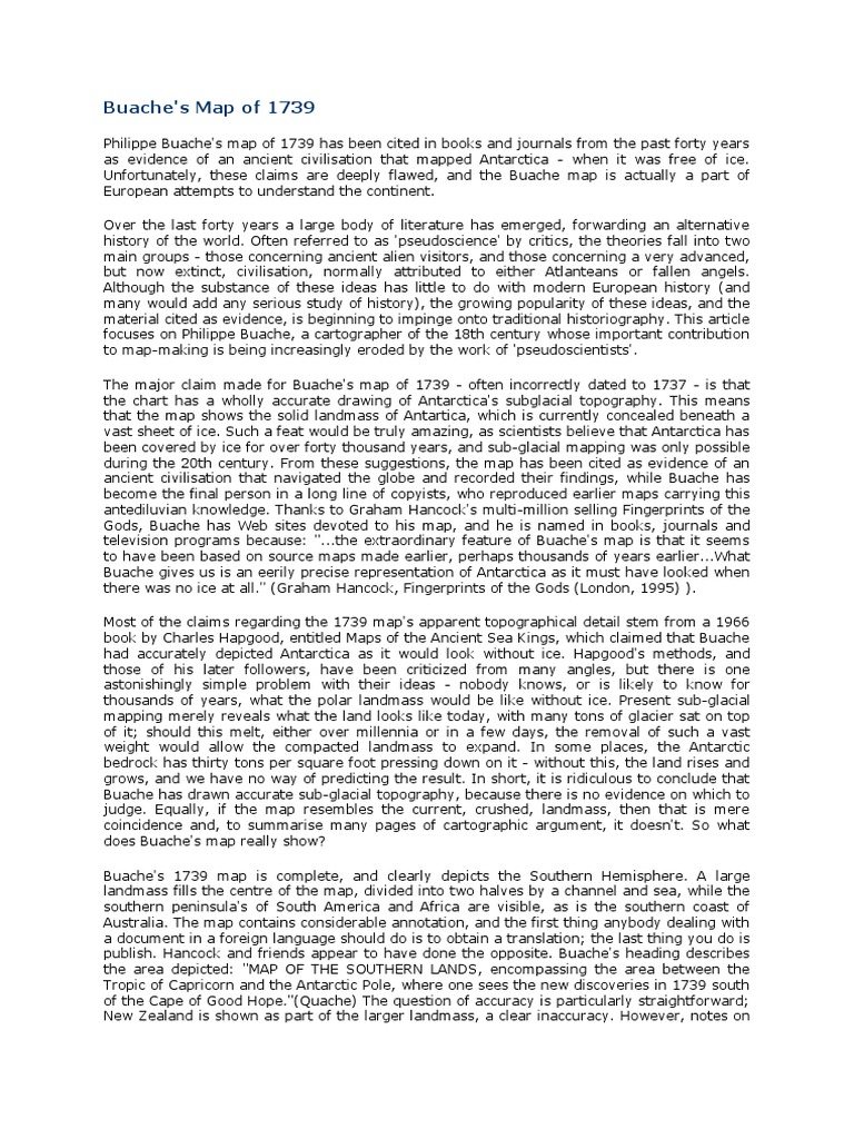 Buache | PDF | Antarctica | Cartography