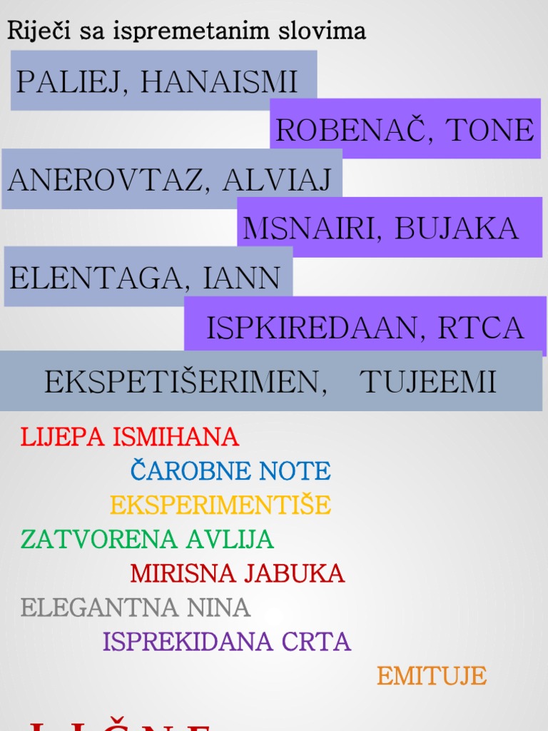 5 Licne Zamjenice | PDF