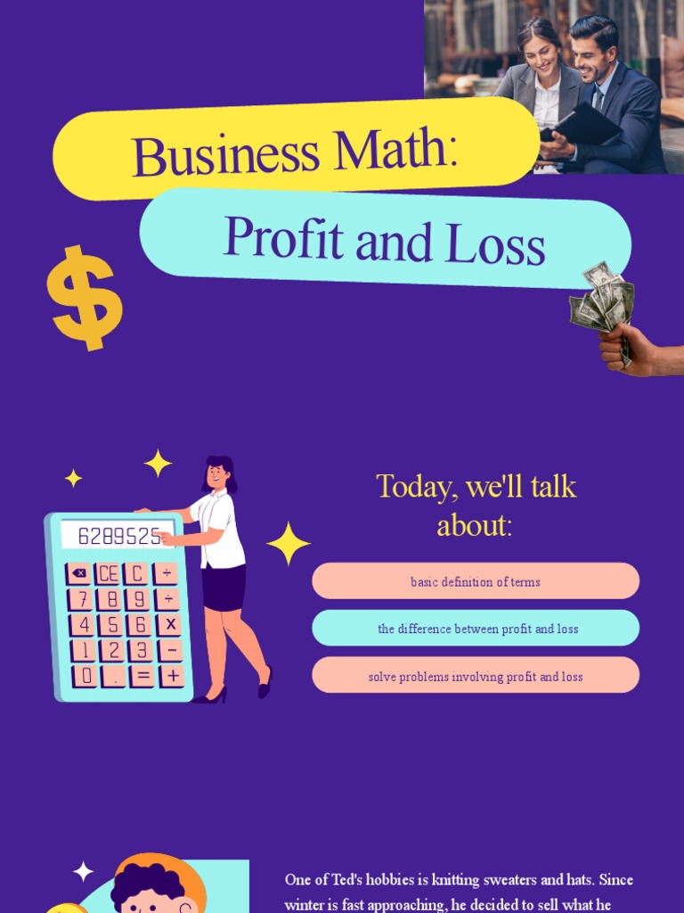 Business Math: Calculating Profit and Loss | PDF | Prices | Profit ...