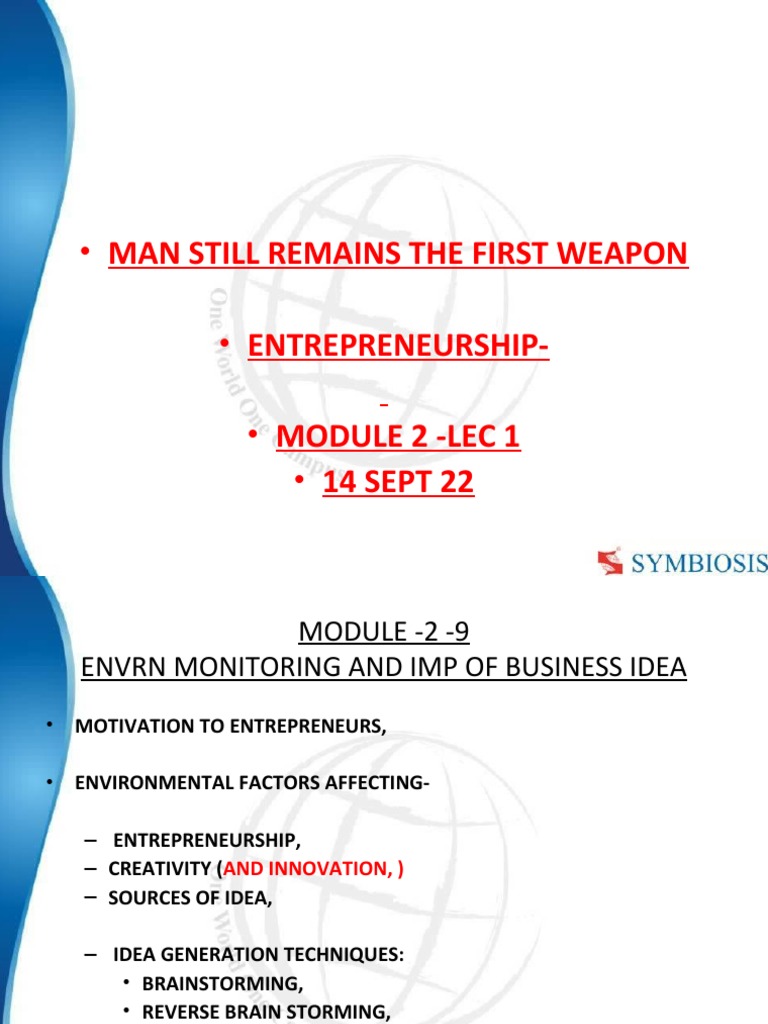 Intro To Entrepreneurship Module 2 | PDF | Entrepreneurship | Innovation