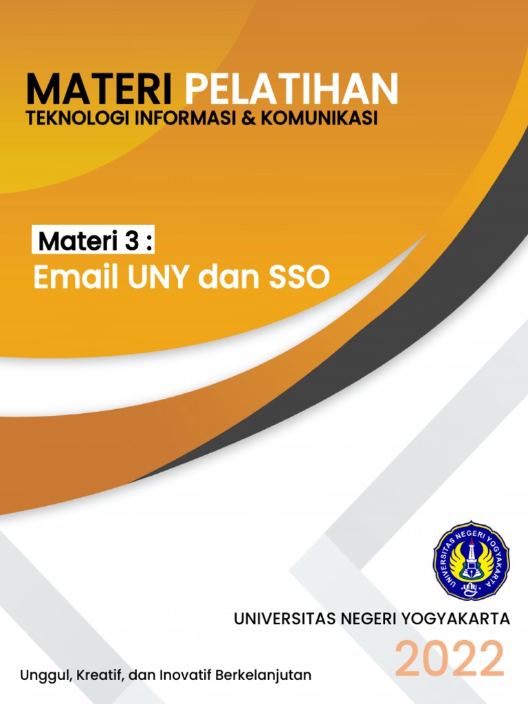 Modul TIK 2022 - Materi 3 - Email UNY Dan SSO | PDF | Karier & Perkembangan