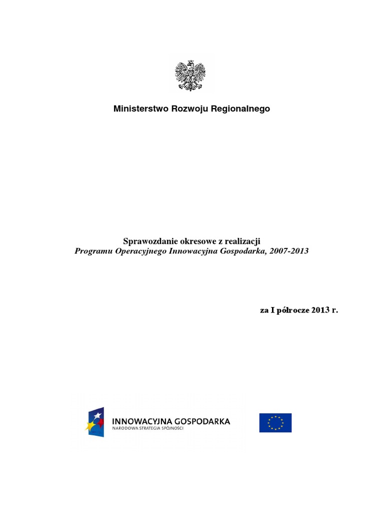 Sprawozdanie POIG I POLROCZE 2013 | PDF