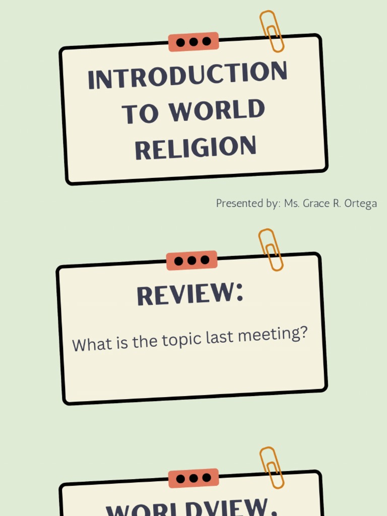 Week 1 - Intro To World Religion | PDF